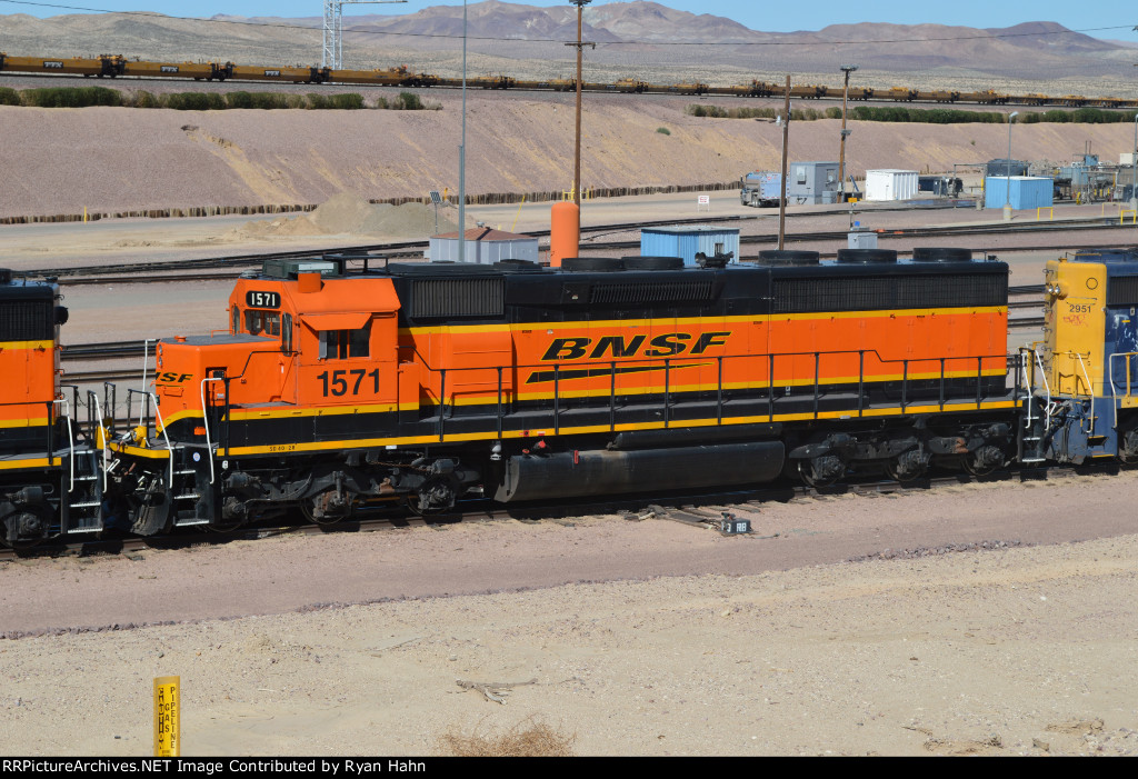 1 of the 5 Ex Santa Fe Bicentennial Units Working Barstow Yard